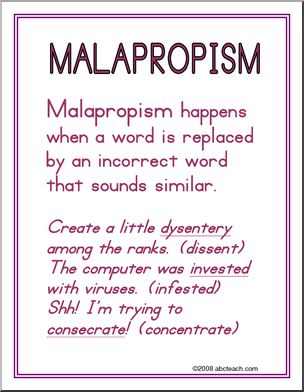 Malapropism Examples