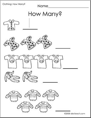 Worksheet Set: Clothing Theme 1 (preschool/primary) – Abcteach