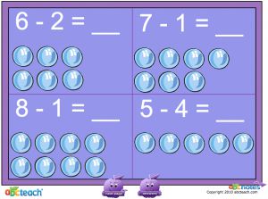 Interactive: Notebook: Math: Subtraction w/interactive images: Set 10 ...