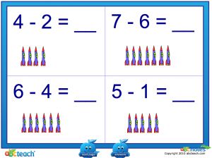 Interactive: Notebook: Math: Subtraction w/interactive images: Set 7 ...