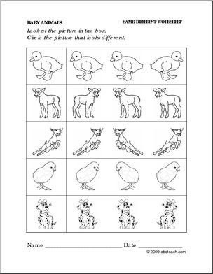 Baby Animal Theme Worksheets – Abcteach