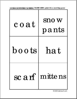 Worksheet: Clothing Match 1 (preschool/primary) – Abcteach