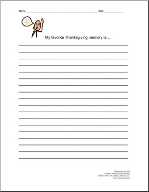 Writing Prompt: Thanksgiving (elementary) – Abcteach