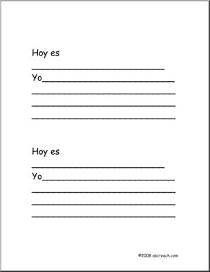 Spanish: PÂ·gina para Escribir (elementaria/primaria) – Abcteach