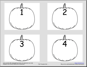Pumpkins Numbers 1-12 Math – Abcteach