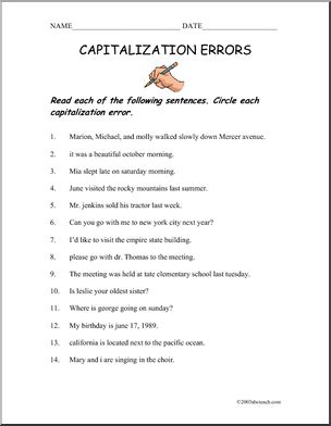 Capitalization/Punctuation Skills – Page 2 – Abcteach