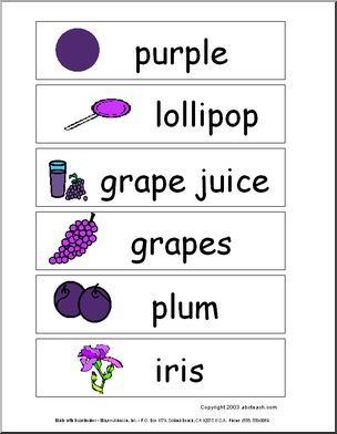 Trace and Color: Purple – Plums – Abcteach