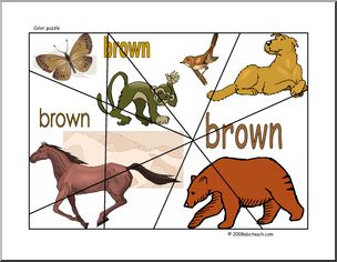 Puzzle: Color – Brown – Abcteach