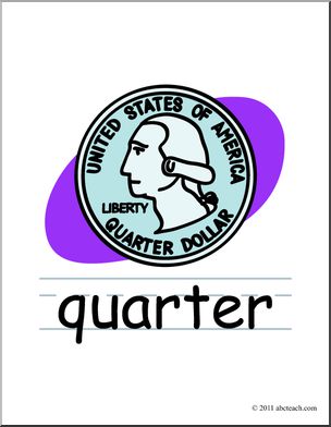 Clip Art: Basic Words: Quarter Color (poster) – Abcteach
