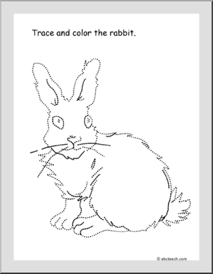 Trace and Color: Rabbit – Abcteach