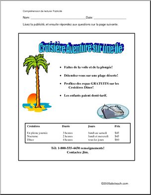 French Reading Comprehension – Page 6 – Abcteach