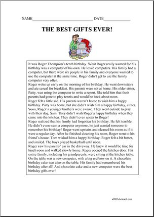 Fiction: The Best Gifts Ever! (upper elementary) – Abcteach