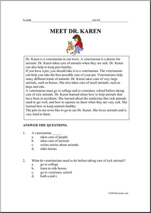 Fiction: Dr. Karen (elementary) – Abcteach