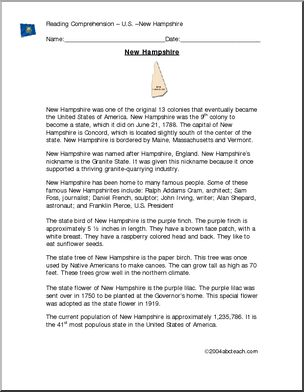 Comprehension: State – Ohio (elementary) – Abcteach