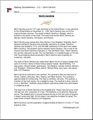 Comprehension: State – South Dakota (elementary) – Abcteach