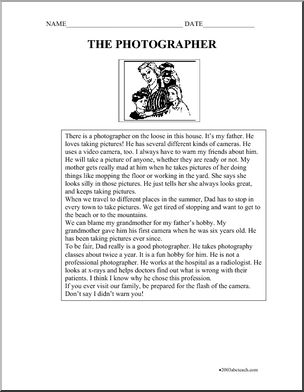 Fiction: The Photographer (upper elementary) – Abcteach