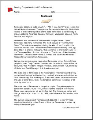 Tennessee – Abcteach