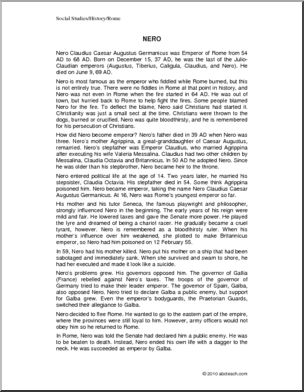 Comprehension: The Story of Romulus and Remus (upper elem/middle ...