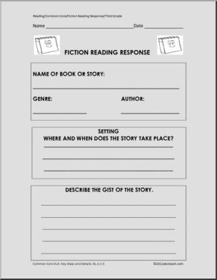 Common Core: ELA: Reading – Fiction Book Report (3rd grade) – Abcteach