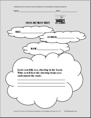 Common Core: Reading: Integration of Knowledge and Ideas Template (kdg ...