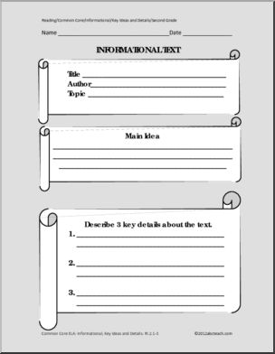 Common Core: ELA: Informational Text Template (2nd grade) – Abcteach