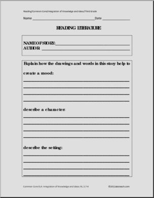 Common Core: Literature Comprehension Template (3rd grade) – Abcteach