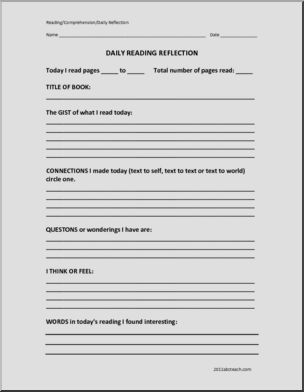 Reading Logs – Page 2 – Abcteach