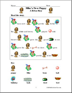 Rebus Story Welcome Spring (b/w) (k-1) Flashcards – Abcteach