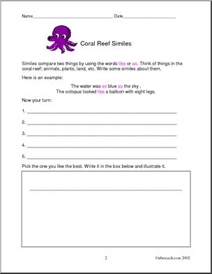 Volcano Similes (elem/upper elem) Writing Prompt – Abcteach