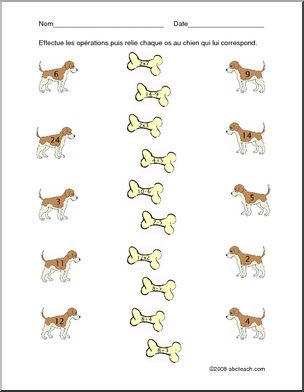 French: Math–Additions avec 0, 1, 2 – Abcteach