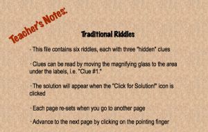 Interactive: Notebook: Riddles–Magic Magnifying Glass (upper/middle ...