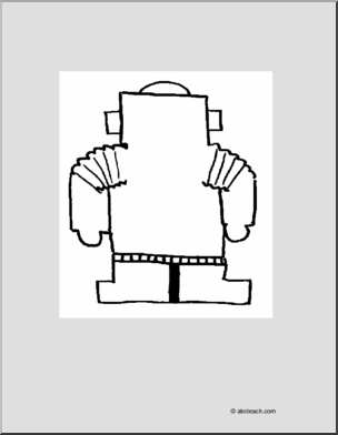 Shapebook: Robot (blank) – Abcteach