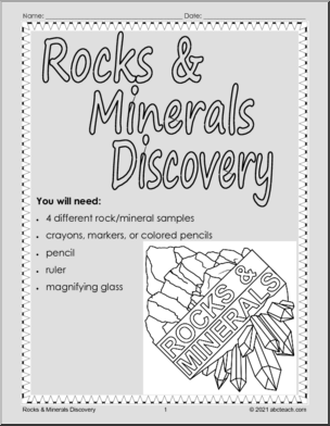 Rocks & Minerals Discovery: Hands-on activity (elem) – Abcteach