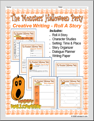 Roll A Story: The Monsters’ Halloween Party – Abcteach