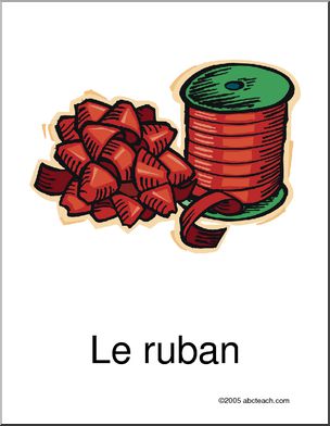 French: NoÃŽl; Ruban Vocabulary Poster – Abcteach