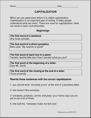 Rules and Practice: Commas (upper elem) – Abcteach