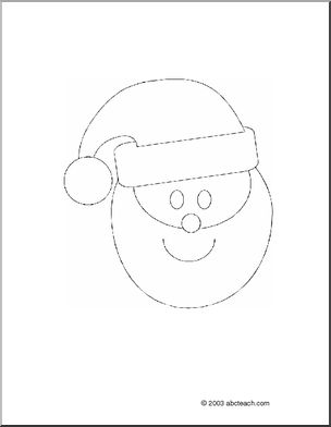Coloring Page: Santa Shapebook II – Abcteach