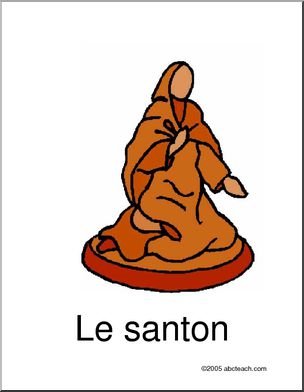 French: NoÃŽl; Santon Vocabulary Poster – Abcteach