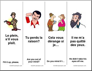 French: Bookmarks – expressions (set 1) – Abcteach
