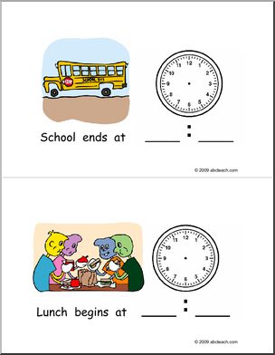 Early Reader: My School Schedule (color) – Abcteach
