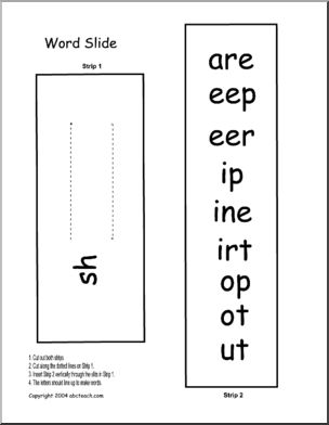 Wordslide: Blends & Digraphs (SH) – Abcteach