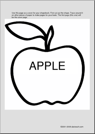 Shapebook: Apple (cover) – Abcteach
