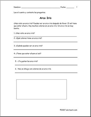 Spanish: ComprensiÃ›n de lectura – “Cuentos cortos” (primaria) – Abcteach