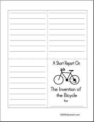 Short Report Form: Inventions – Bicycle (b/w) – Abcteach