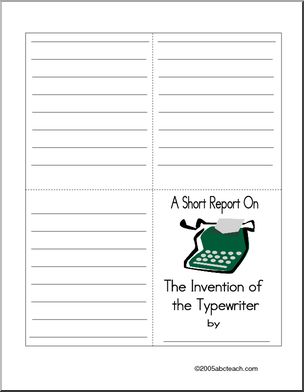 Short Report Form: Inventions – Typewriter (color) – Abcteach