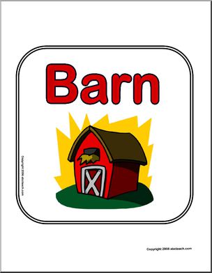 Theme Sign: Barn – Abcteach