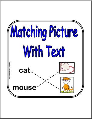 Sign: Matching Pictures with Text – Abcteach
