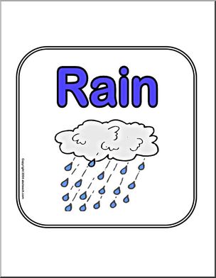 Signs: Weather – Rain – Abcteach