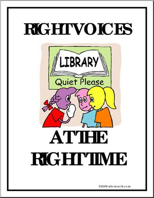 Behavior Poster: “Right Voice at the Right Time” – Abcteach