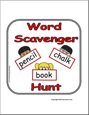 Sign: Word Scavenger Hunt – Abcteach